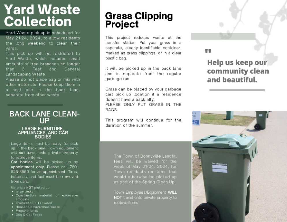 Spring Clean-Up 2024 - Town of Bonnyville